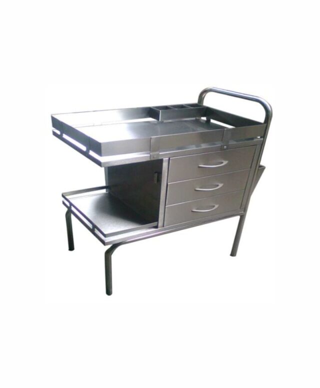 MESA RODABLE MÚLTIPLES USOS PINTADO AL HORNO – P&M MEDICAL