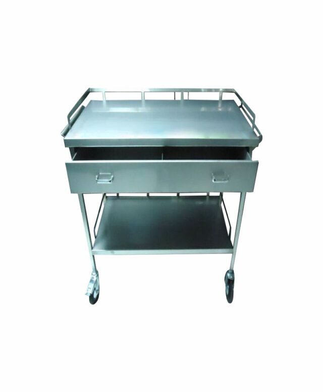MESA METÁLICA TIPO MAYO RODABLE PARA ENTREGA DE INSTRUMENTOS – P&M MEDICAL