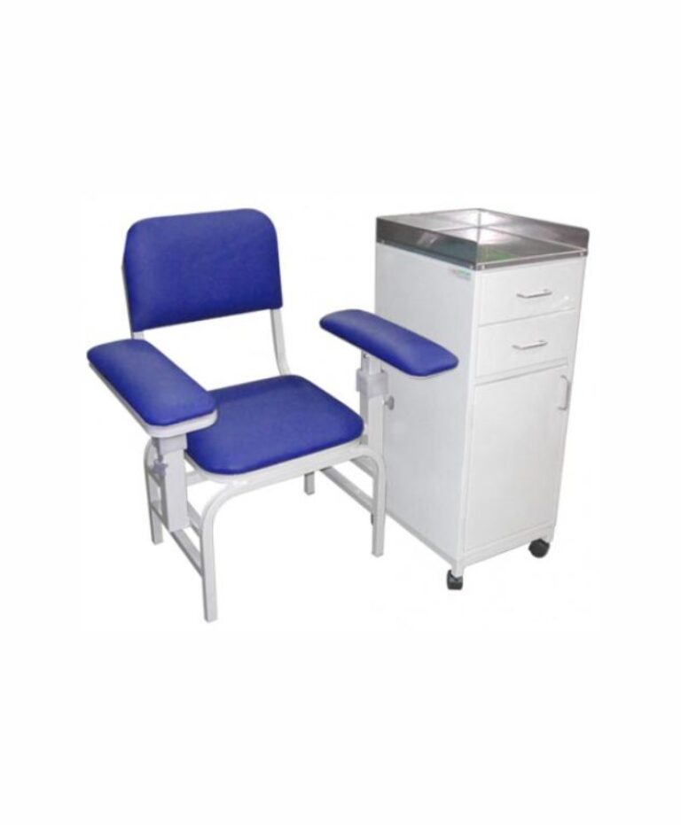 SILLA PARA TOMA DE MUESTRAS AMOBLADA CON CAJONES – P&M MEDICAL